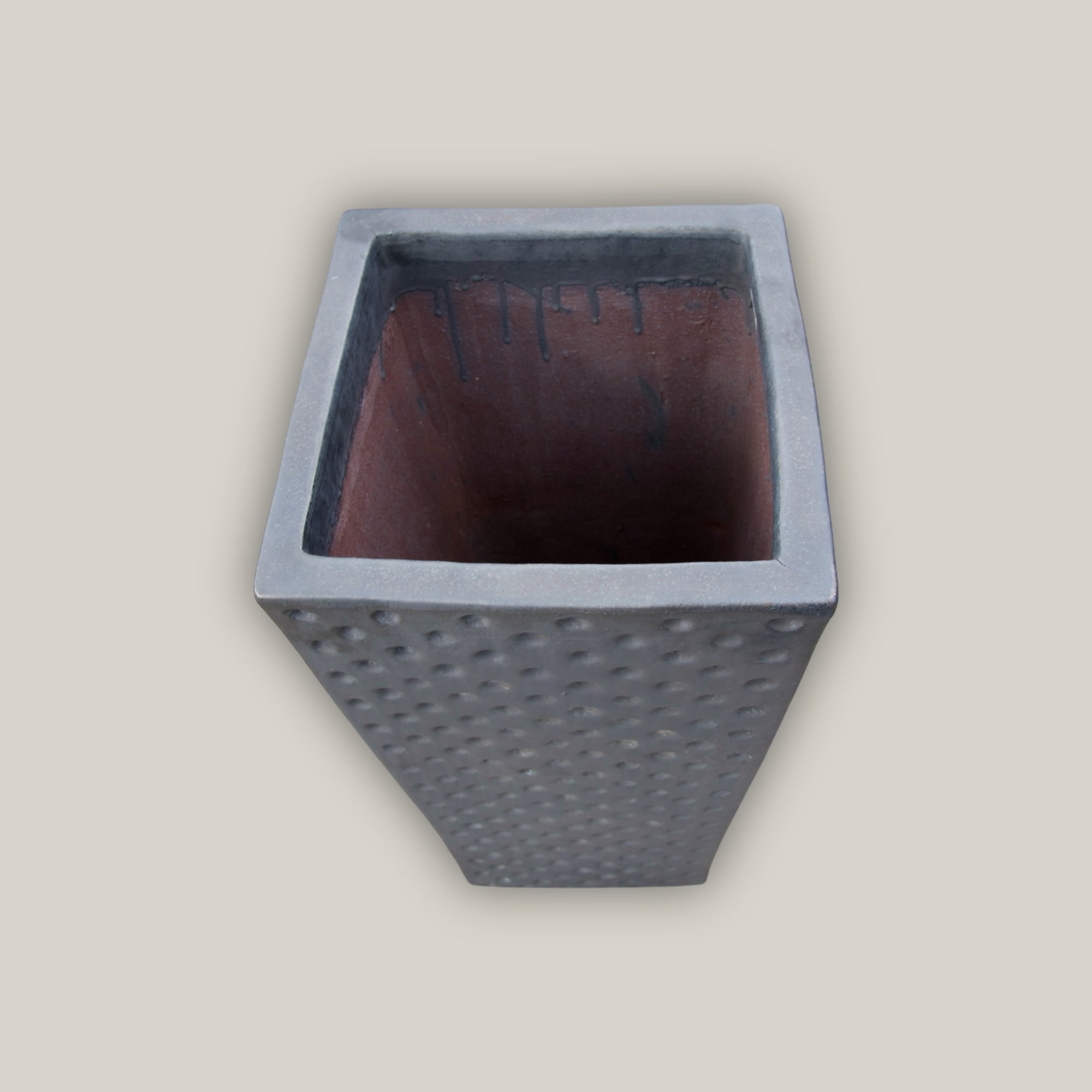 Matte Black Dimple Square Ceramic Planter | 10K Pots – Ten Thousand Pots
