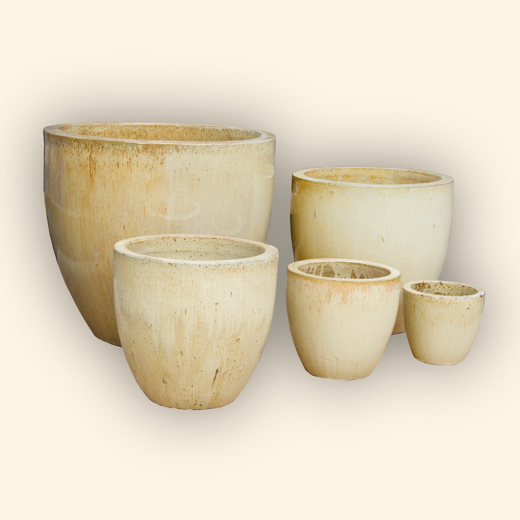 Cream Ceramic Bullet Planter | Ten Thousand Pots