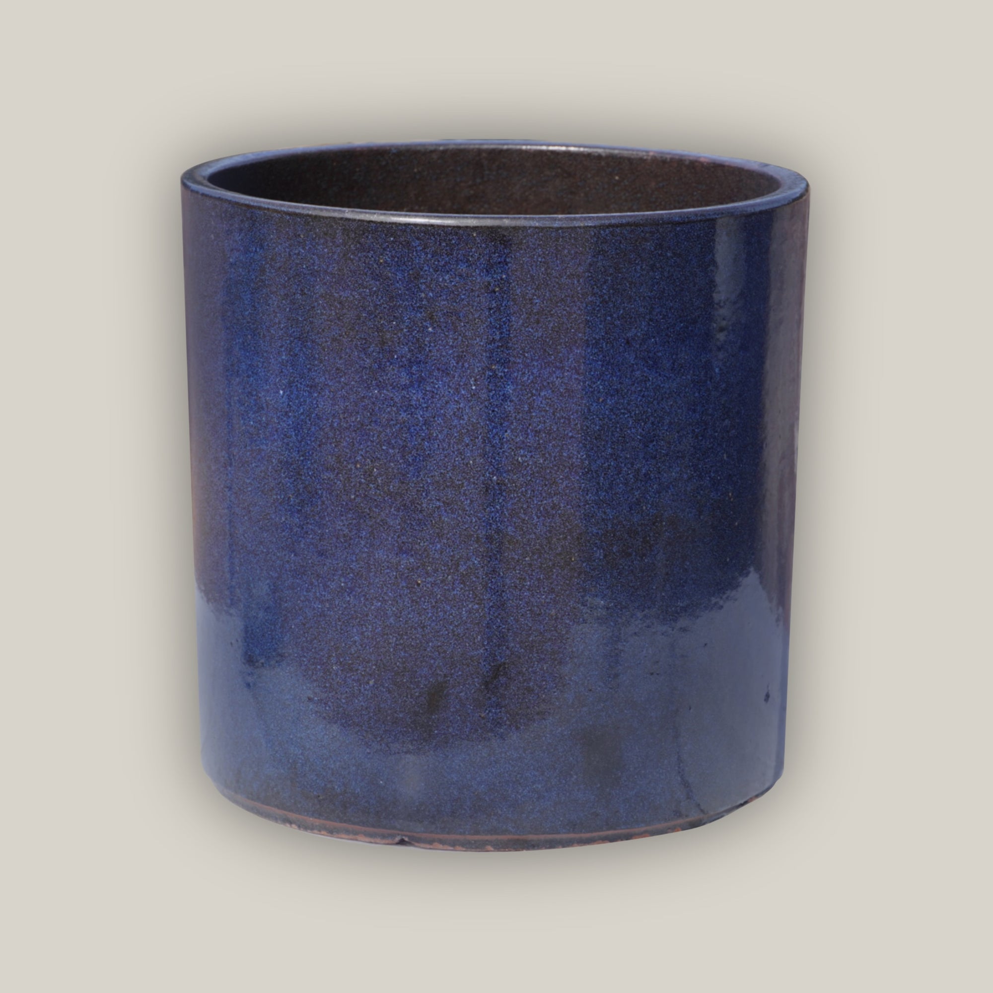 Dark Blue Short Cylinder Planter | Ten Thousand Pots