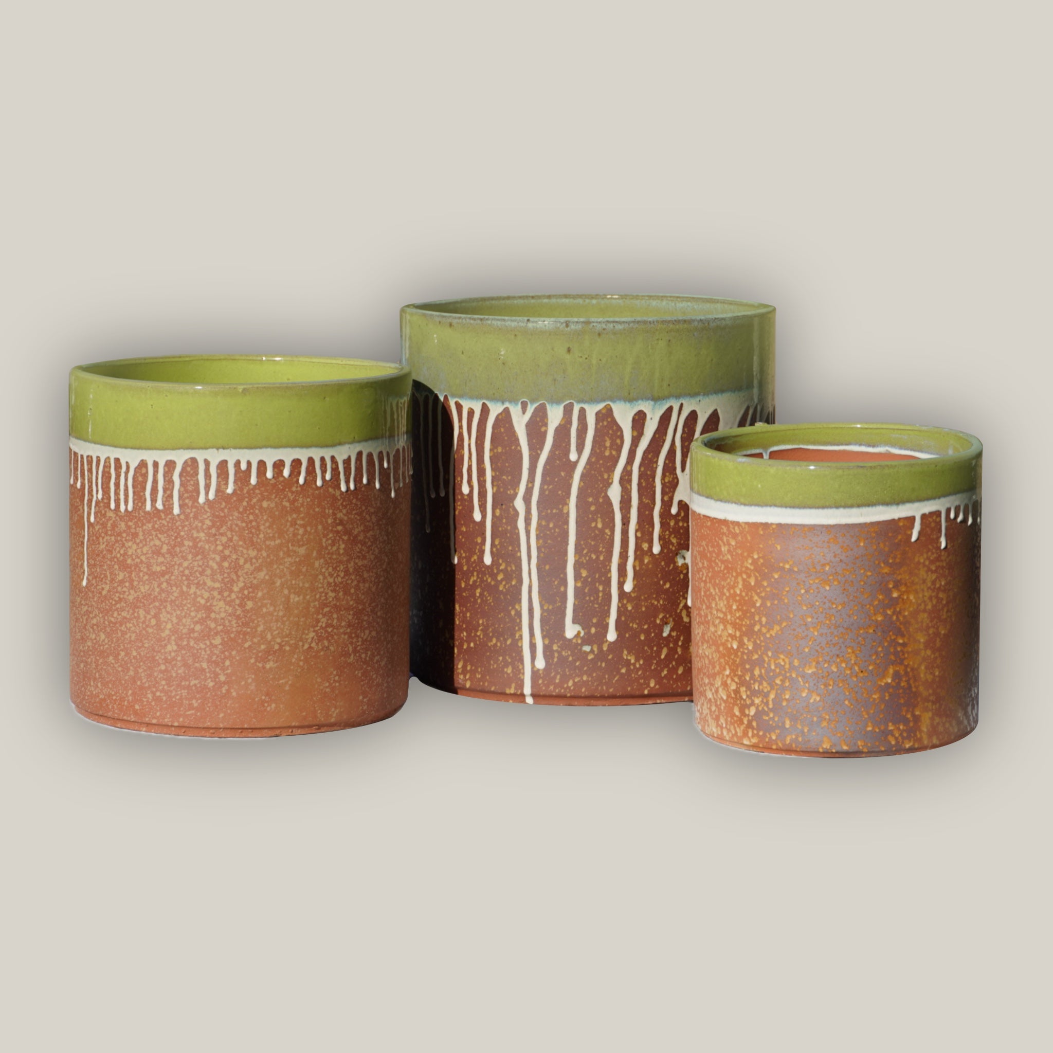 Lemon Sand Short Cylinder Planter | Ten Thousand Pots